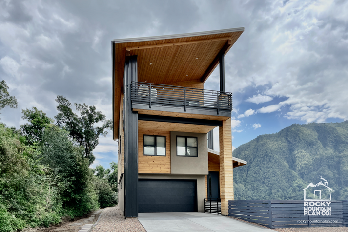 Contemporary Drive-Under House Plan for Narrow Sites | Goldfinch ...