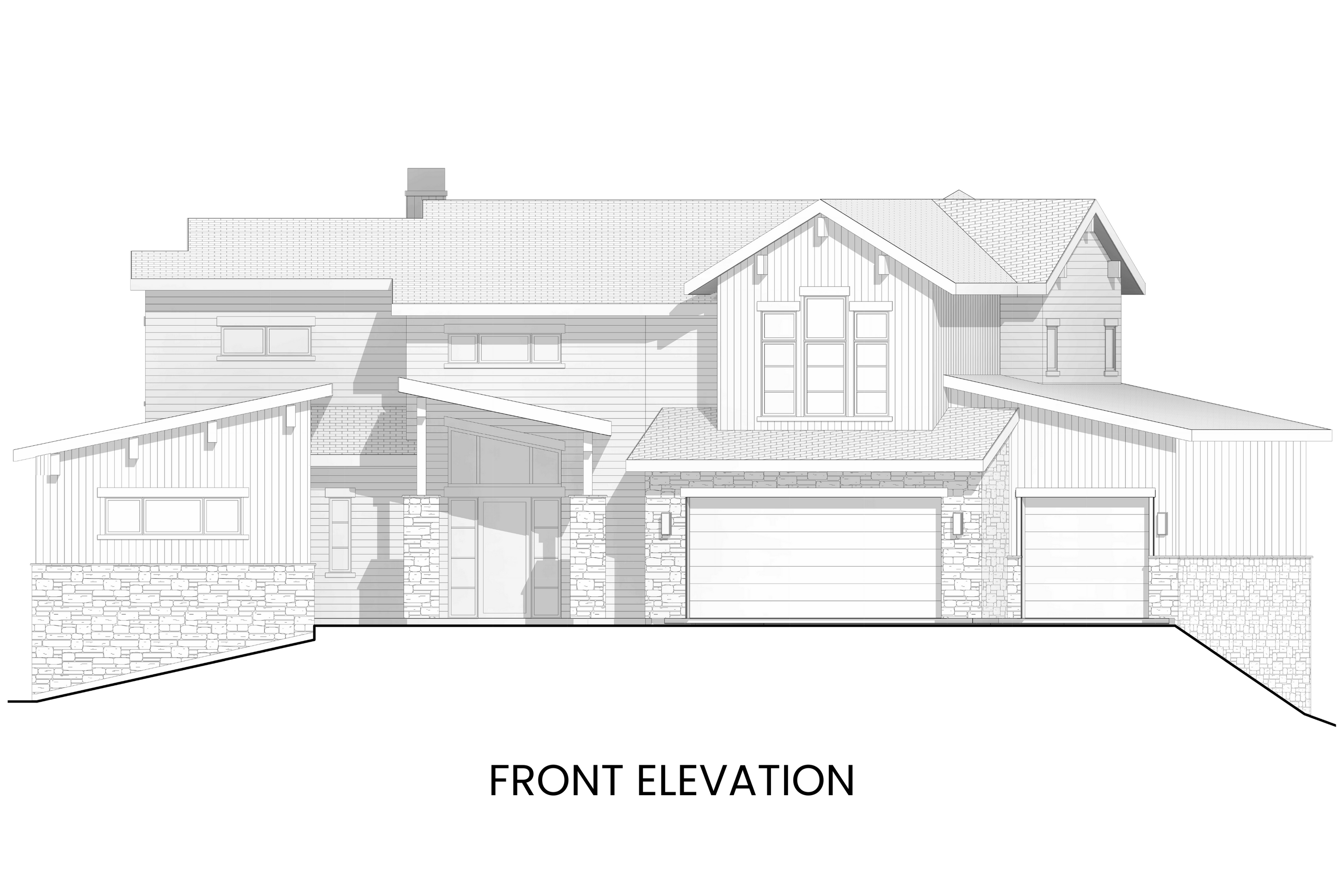 Modern House Plan with Four Bedrooms and Walkout Expansion | Citadel ...