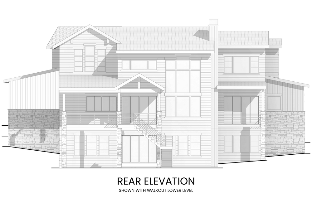 Modern House Plan with Four Bedrooms and Walkout Expansion | Citadel ...