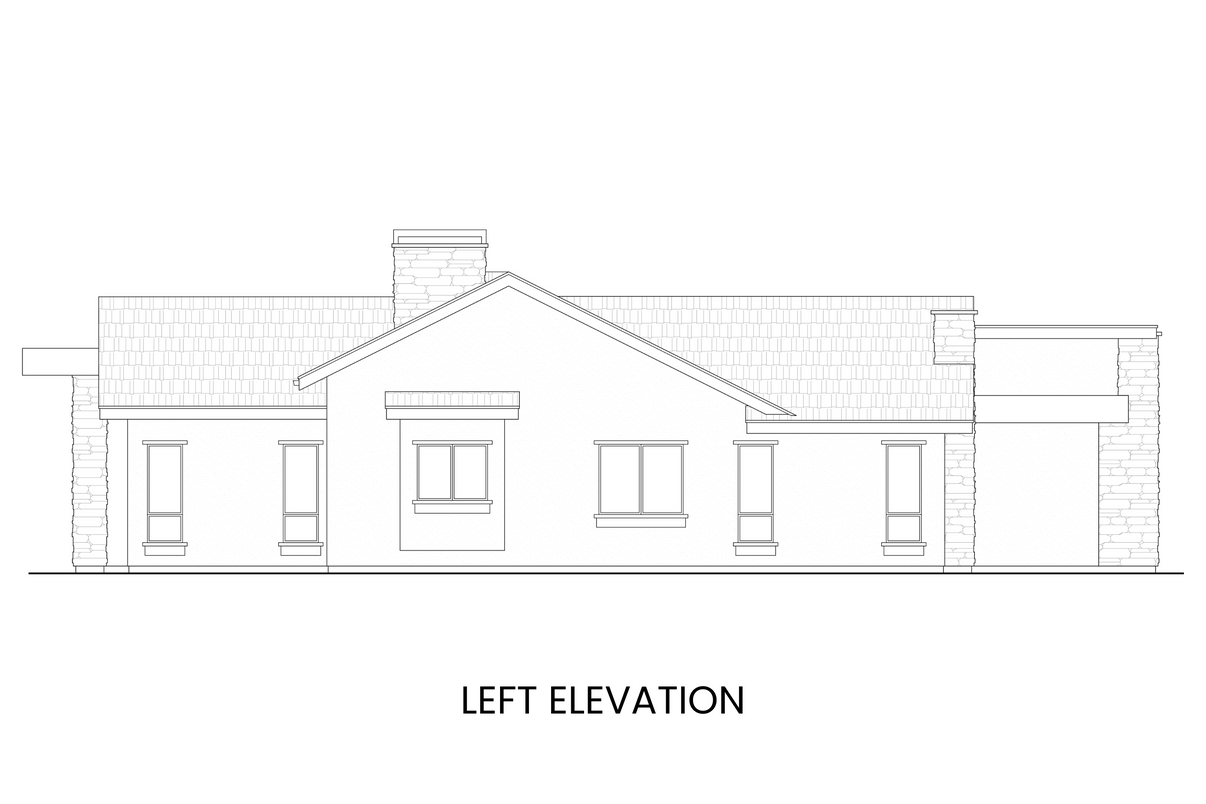 Modern Ranch Plan with Three Bedrooms and Walkout Expansion | Blue ...