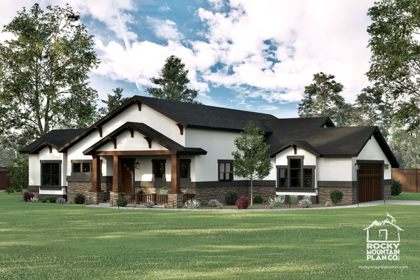 Modern Craftsman Single-Level Ranch with Courtyard | Alice Lake – Rocky ...